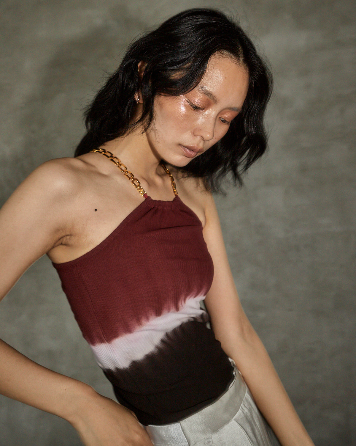 earth+-ing HALTER NECK CHAIN STRAP TOPS 「泥染め」 | | STORE | THINGS THAT ...